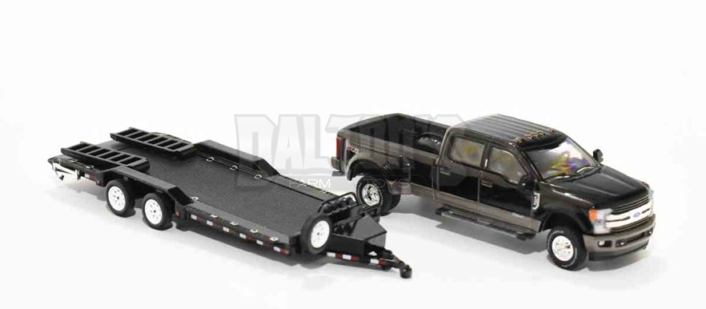 1/64 2018 Ford F-350 King Ranch Dually Pickup Truck, Black With Black ...