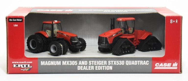 1/64 Case Ih Magnum Mx305 And Steiger Stx530 Quadtrac Dealer Edition ...
