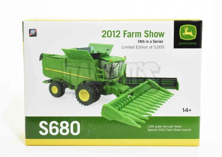 1/64 John Deere S680 2012 Farm Show Combine With Duals - Dalton's Farm Toys