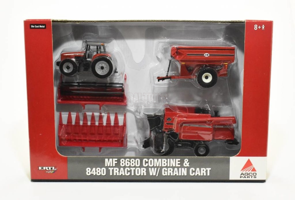 1/64 Agco Massey Ferguson Harvest Set, 8680 Combine 8480 Fwa Tractor ...