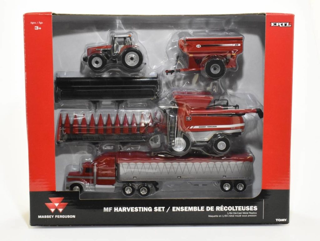 1/64 Massey Ferguson Harvesting Set 8270 Fwa Tractor 9795 Combine J&M ...