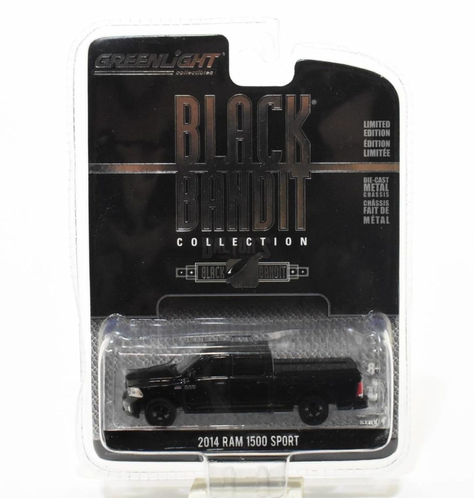 1/64 2014 Dodge Ram 1500 Pickup Truck, Black Bandit - Dalton's Farm Toys
