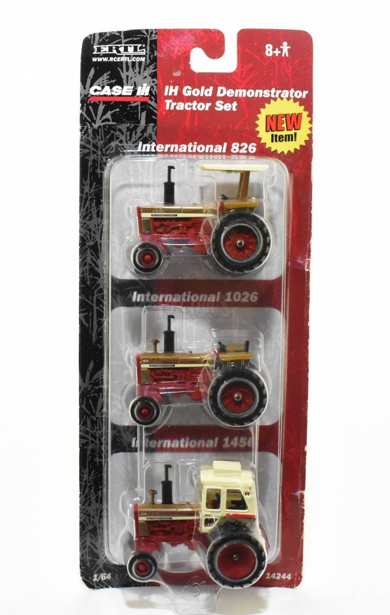 1/64 Case IH International 826 1026 1456 Tractor Gold Demonstrator Set ...