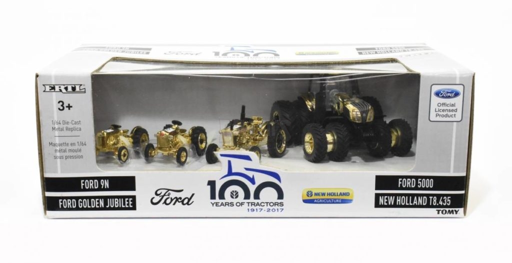 1/64 New Holland 4 Piece Set With T8.435 5000 9N Golden Jubilee, Gold ...