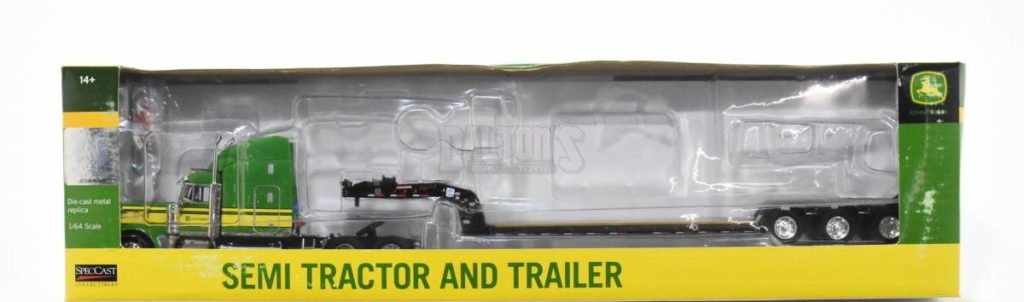 1/64 Peterbilt 379 John Deere Semi With Lowboy Trailer - Dalton's Farm Toys