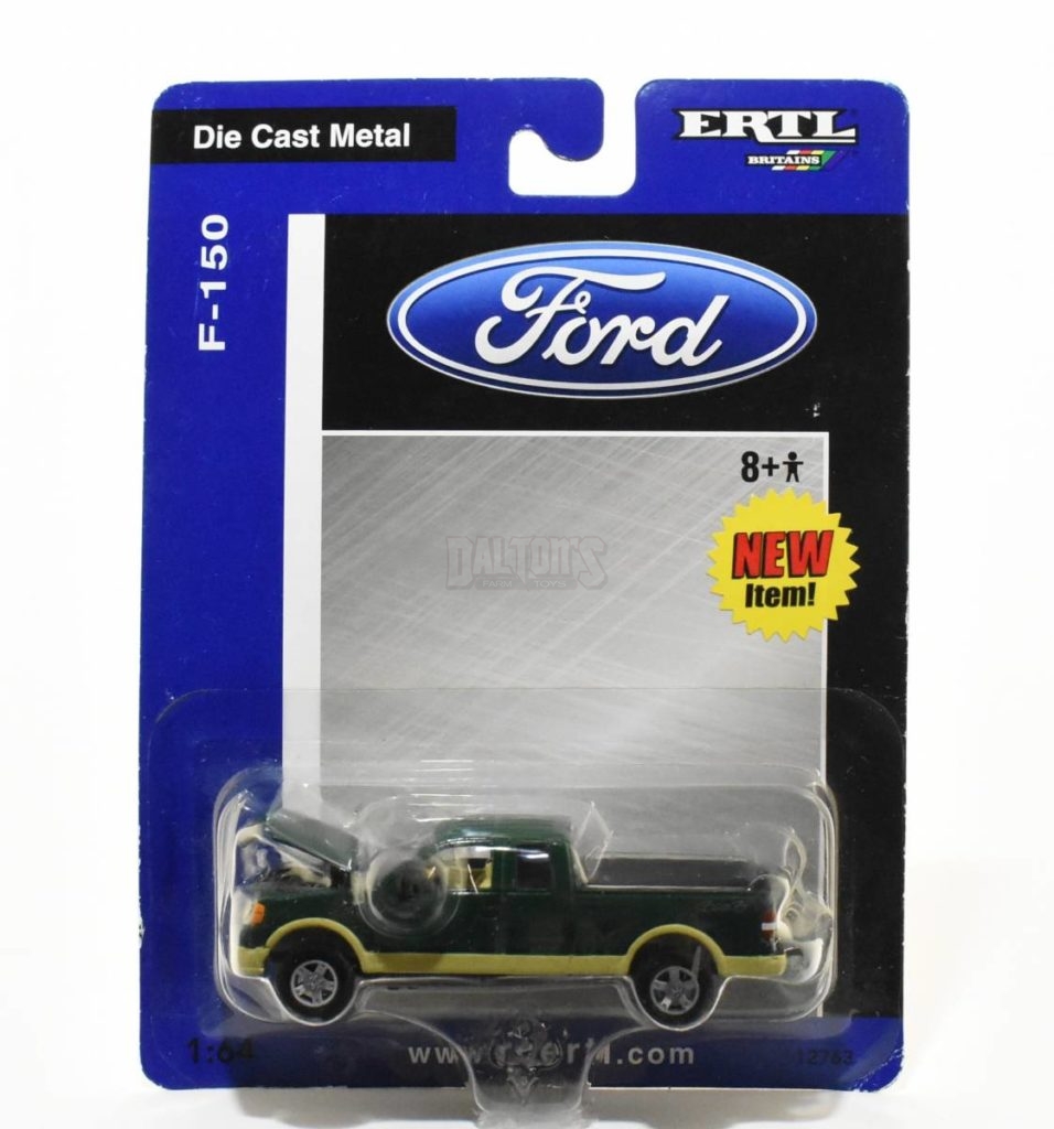 1/64 Ford F-150 Pickup, Green & Tan - Dalton's Farm Toys
