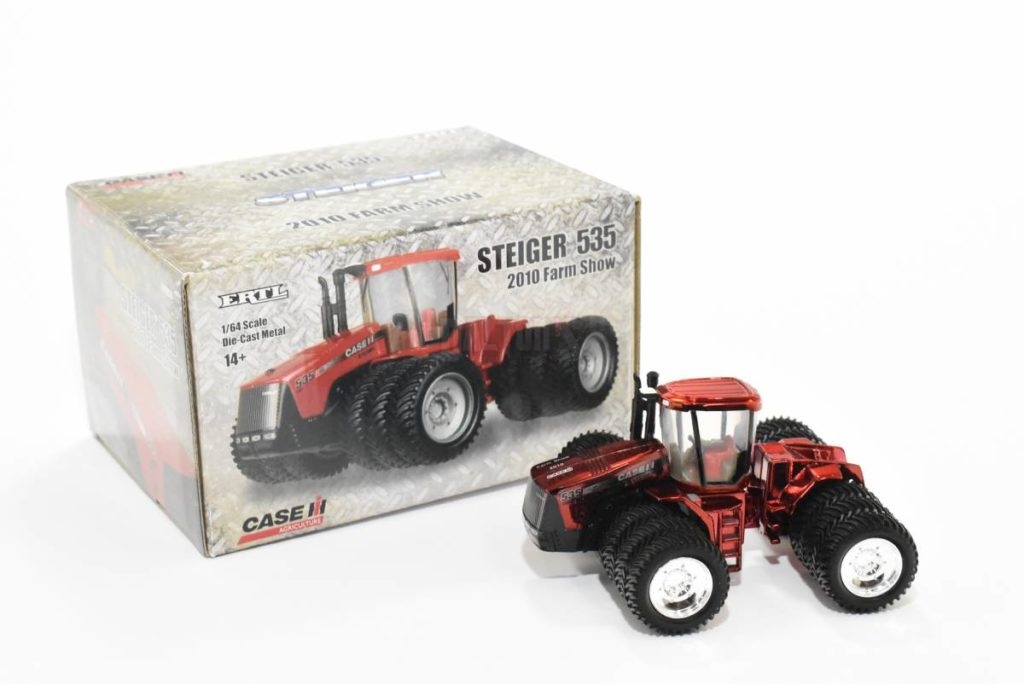 1/64 Case IH 535 Steiger Tractor With Triples, 2010 Farm Show, Red Chrome Chaser - Dalton's Farm ...
