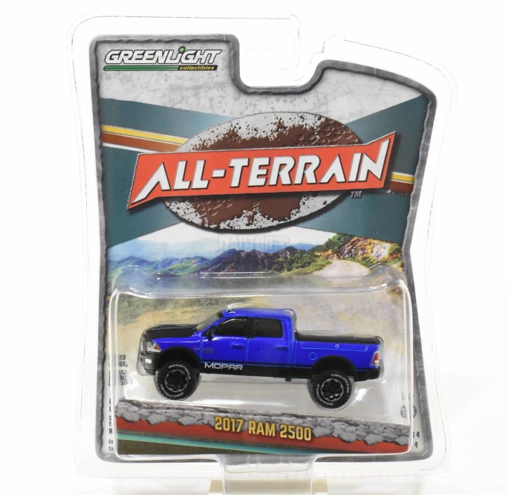 1/64 2017 RAM 2500 4 Door Pickup Truck All Terrain Blue and Black ...