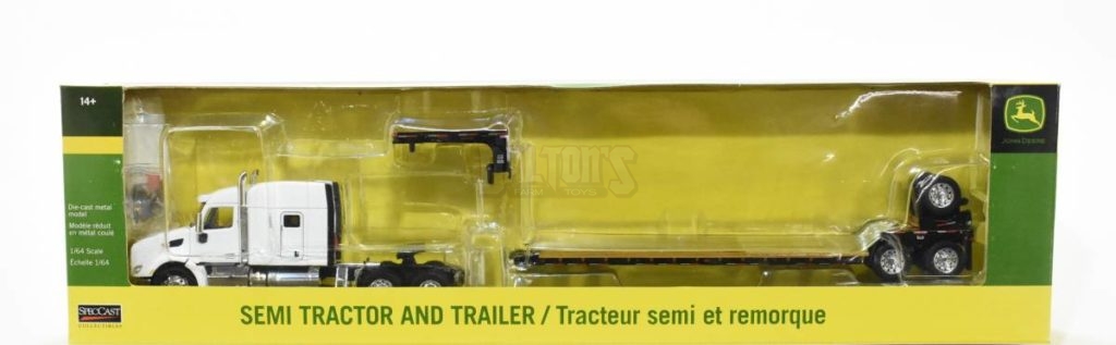 1/64 Peterbilt 579 John Deere Semi With Lowboy Trailer - Dalton's Farm Toys