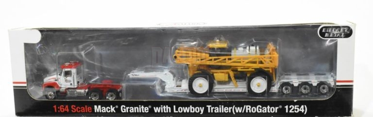 1/64 Mack Granite Asmark Semi with Lowboy Trailer and Ag Chem RoGator ...