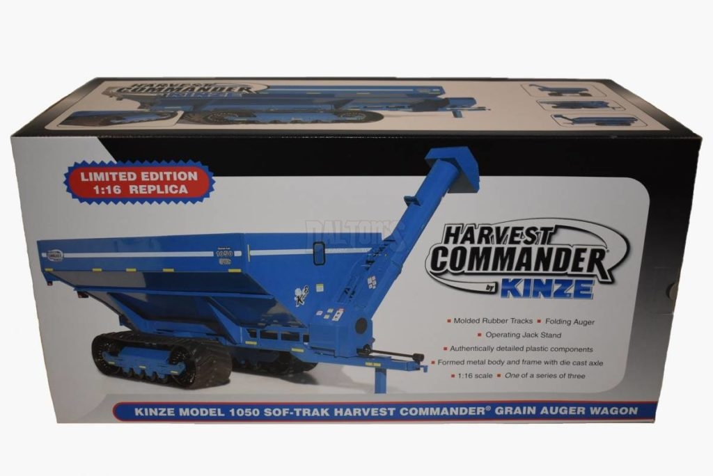 1/16 Kinze 1050 Sof-Trak Harvest Commander Grain Auger Wagon On Tracks ...