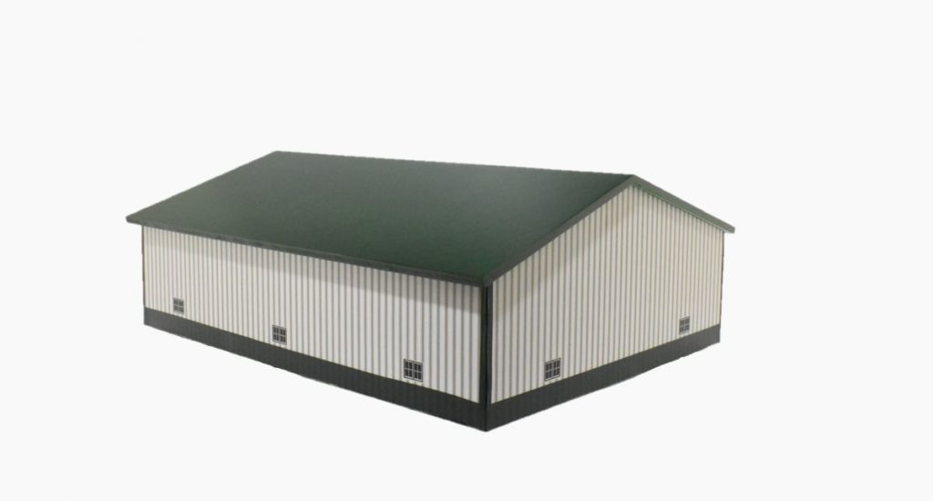 1/64 Green & White 3 Door Building With Office, 2 piece set - Dalton's ...