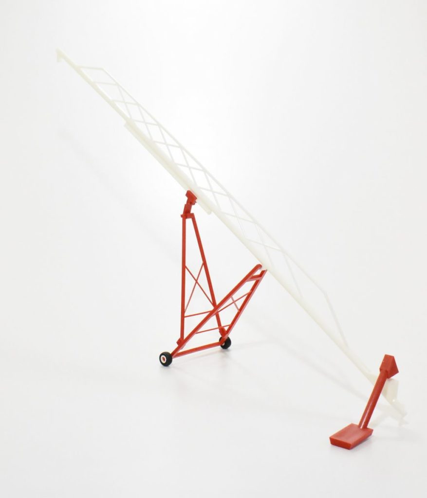 1/64 115' Grain Auger White & Red - Dalton's Farm Toys