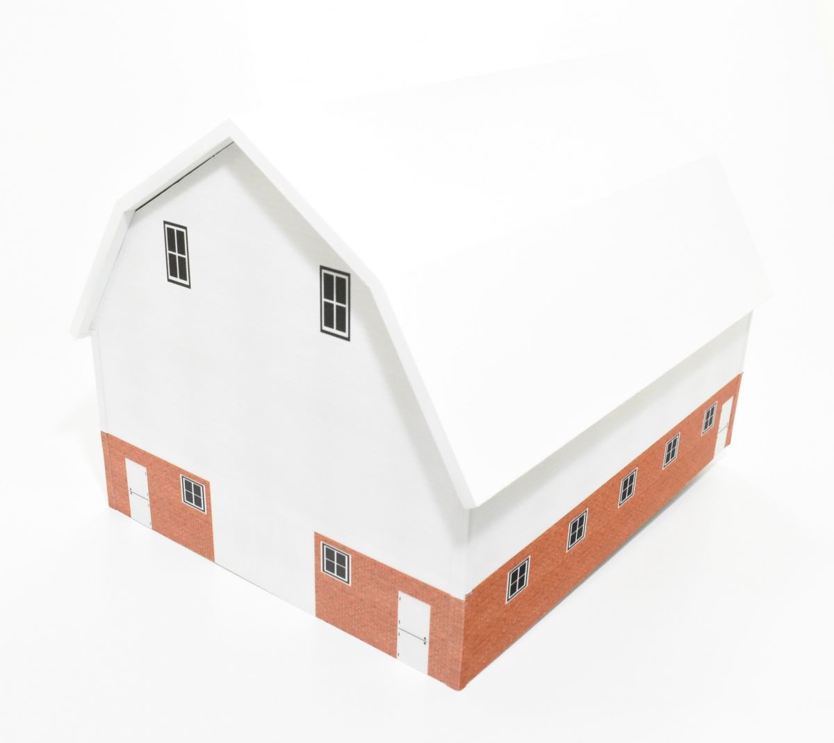 1/64 White Hip Roof Barn - Dalton's Farm Toys