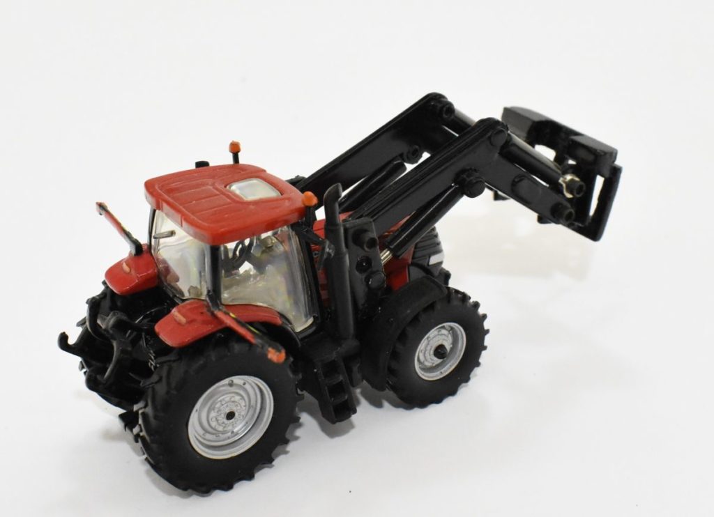 1/64 Custom Case IH Tractor With Loader, Bucket, Pallet Forks, Bale ...