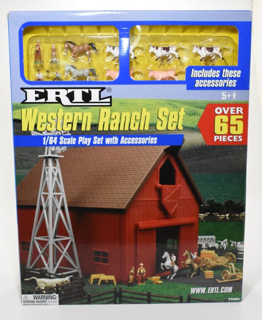 1/64 Western Ranch Barn Set Playset With Animals, Windmill, Fence ...