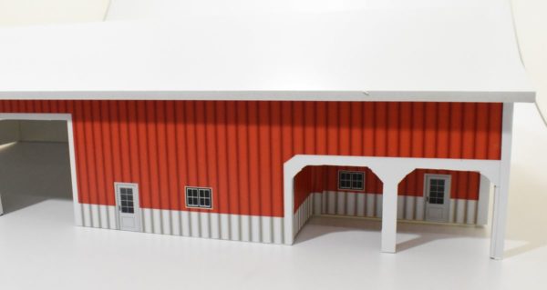 1/64 Red 60 x 120 machine shed with porch - Dalton's Farm Toys