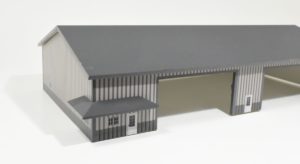 1/64 Grey 60 x 120 Machine Shed With 2 Doors - Daltons Farm Toys