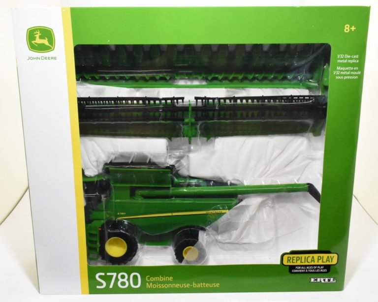 1/32 John Deere S780 Combine W/ Duals, Draper & Corn Heads - Dalton's Farm Toys