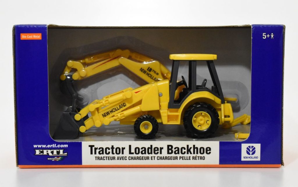 1/32 New Holland Tractor Loader Backhoe, Plastic - Dalton's Farm Toys
