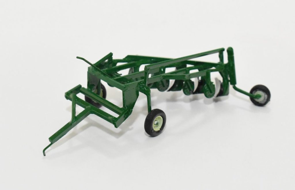 1/64 Scratch Built Oliver 5 Bottom Plow, White Rims - Dalton's Farm Toys
