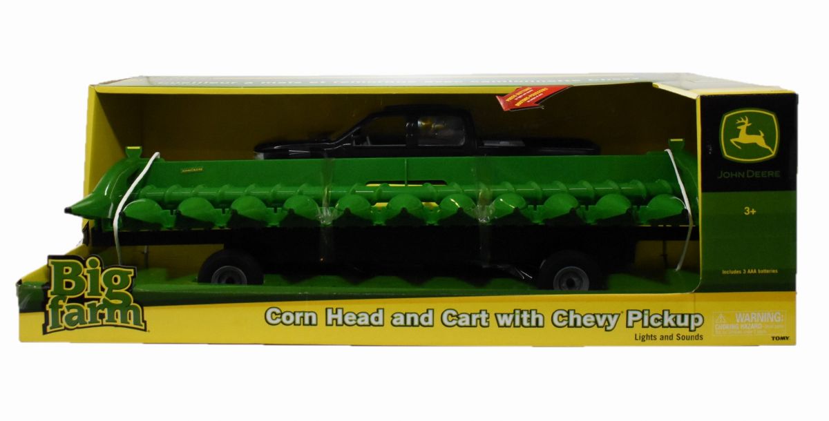 1/16 Big Farm John Deere Corn Head & Cart W/ Chevy Pickup - Dalton's ...