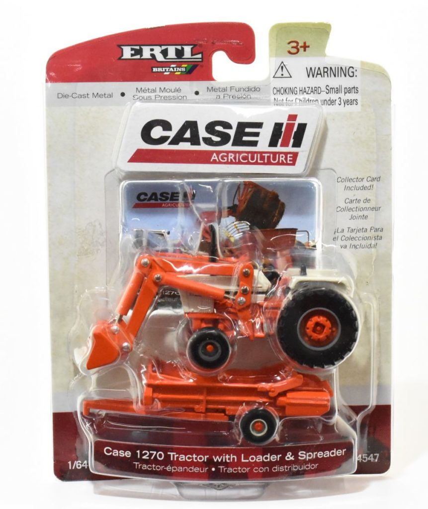 1/64 Case 1270 Tractor With Loader & Manure Spreader - Dalton's Farm Toys