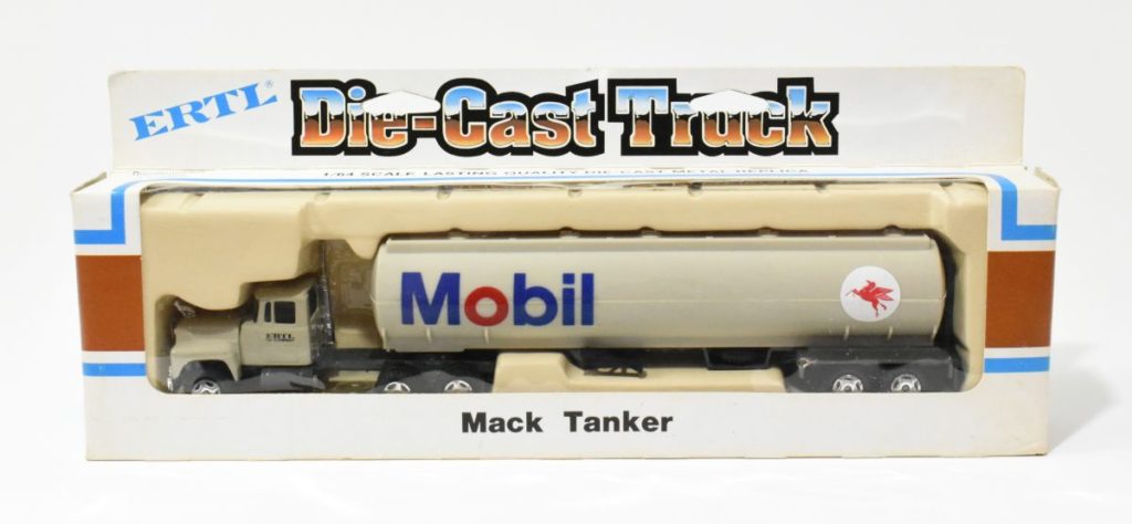 1/64 Mack Semi Truck W/ Mobil Tanker Trailer - Dalton's Farm Toys
