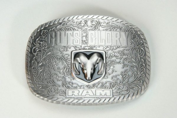 Dodge Ram Guts Glory Western Belt Buckle - Dalton's Farm Toys