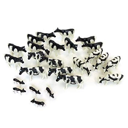 1/64 Package of 25 Holstein Cows Cattle With Calves - Dalton's Farm Toys