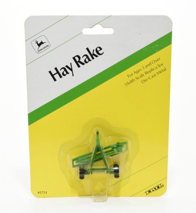 1/64 John Deere Hay Rake, All Green - Dalton's Farm Toys