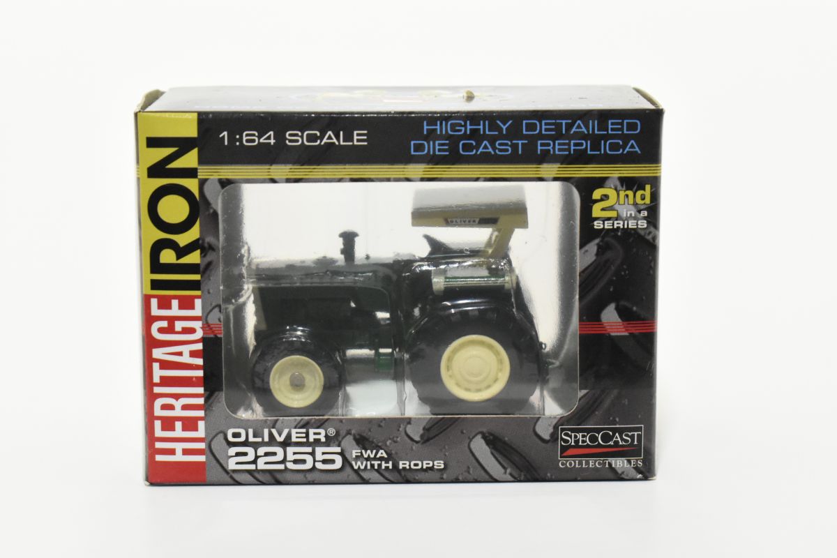 1/64 Oliver 2255 Tractor With Front Wheel Assist & ROPS, Black Chase ...