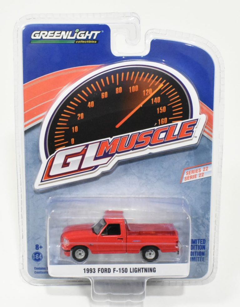 1/64 1993 Ford Lightning F-150 Pickup Truck Red - Dalton's Farm Toys