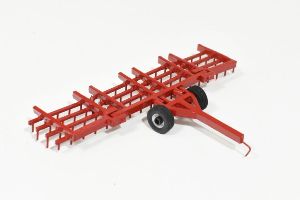 1/64 Custom Drag Harrow With Cart, Red - Dalton's Farm Toys