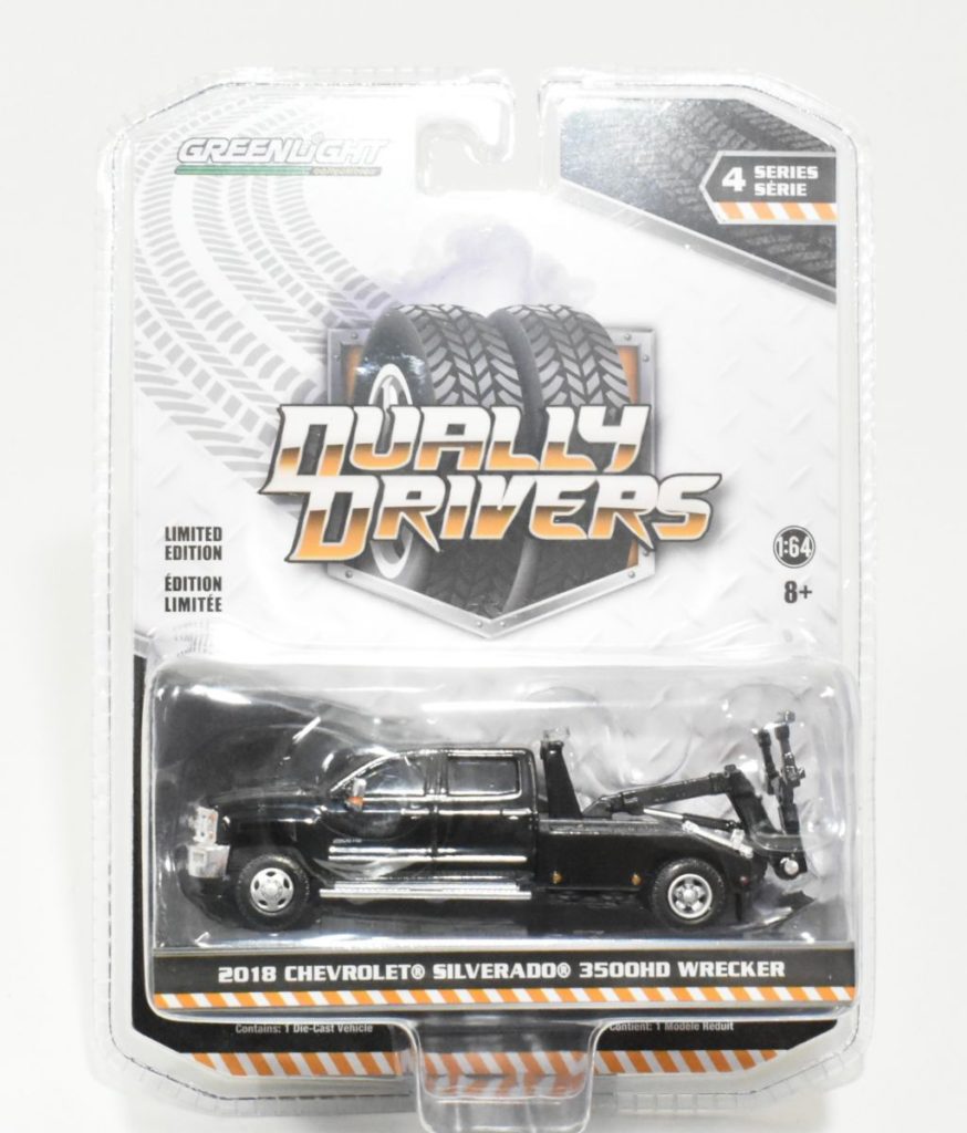 1/64 2018 Chevrolet 3500 Dually Wrecker Tow Truck Pickup Black, Dually ...