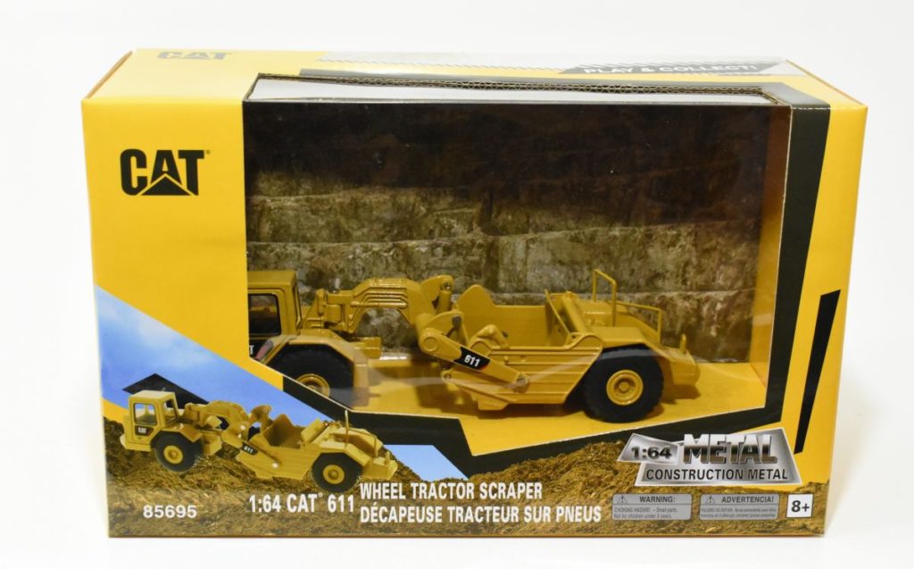 1/64 Cat Caterpillar 611 Wheel Tractor Scraper - Dalton's Farm Toys