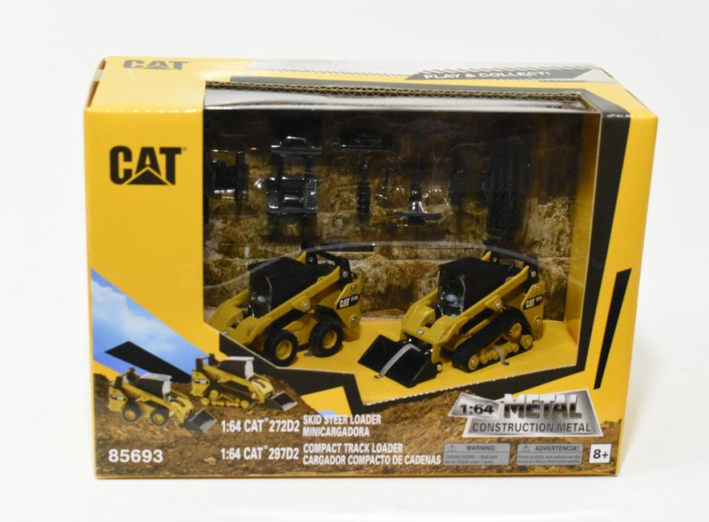 1/64 Cat Caterpillar Skid Steer Loader Set With Models 272D2 Wheeled ...