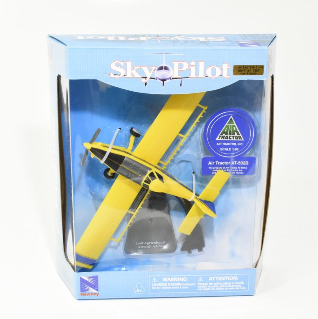 1/60 Crop Duster, Crop Spraying Airplane, Yellow - Dalton's Farm Toys