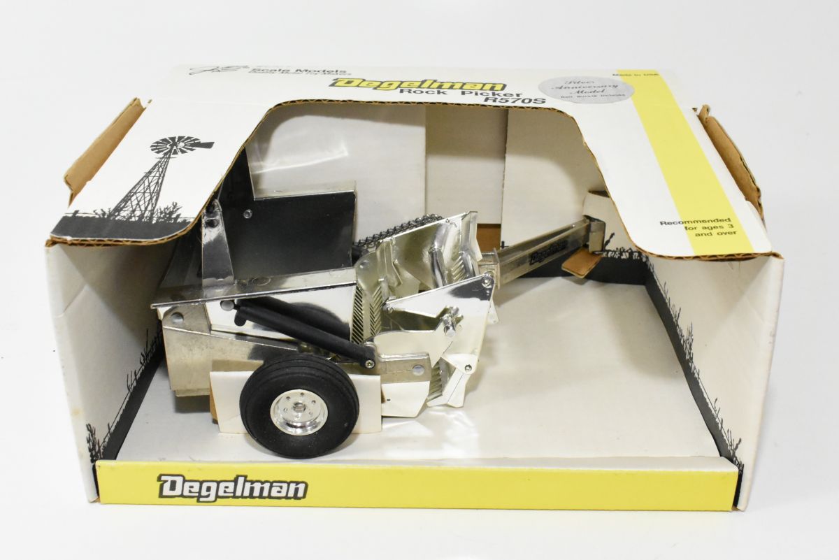1/16 Degelman Rock Picker, Chrome Plated - Dalton's Farm Toys