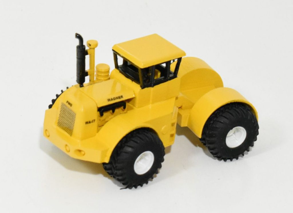 1/64 Custom Yellow Wagner WA-17 4wd Tractor With Duals - Dalton's Farm Toys