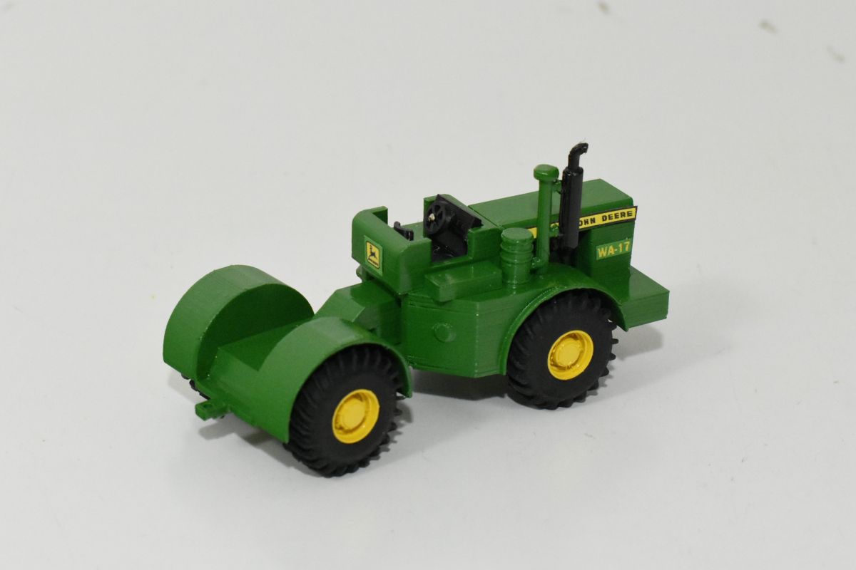 1/64 Custom John Deere WA-17 Wagner 4wd Tractor With Wide Single Tires ...
