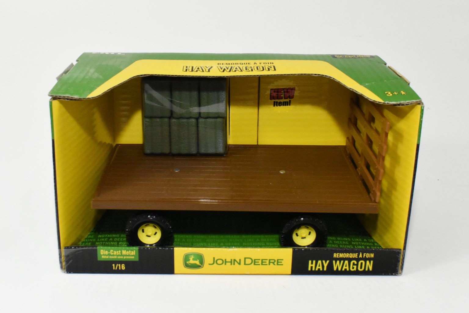 1/16 John Deere Flatbed Hayrack, Hay Wagon - Dalton's Farm Toys