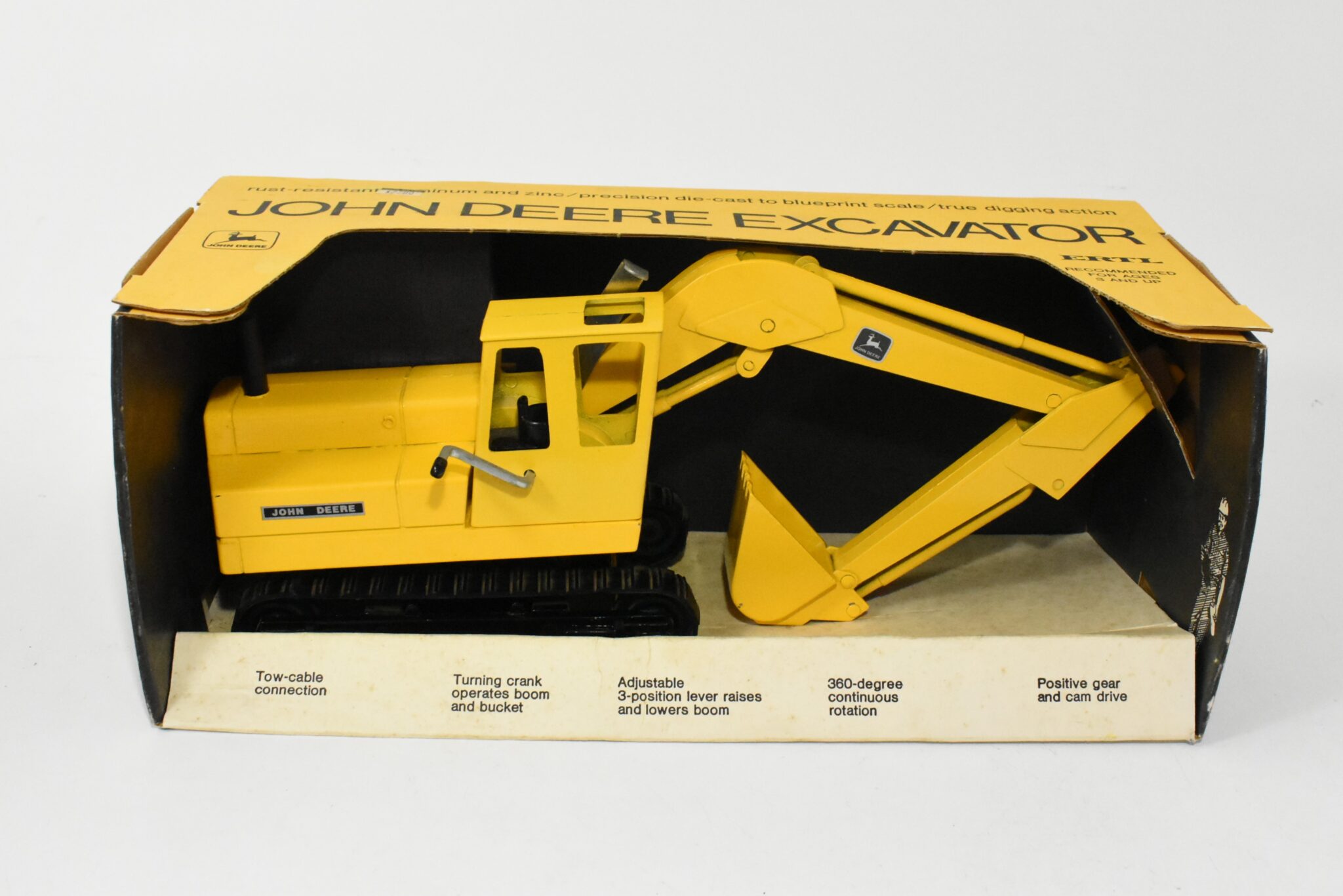 1/16 John Deere Vintage Excavator With Slick Box - Dalton's Farm Toys