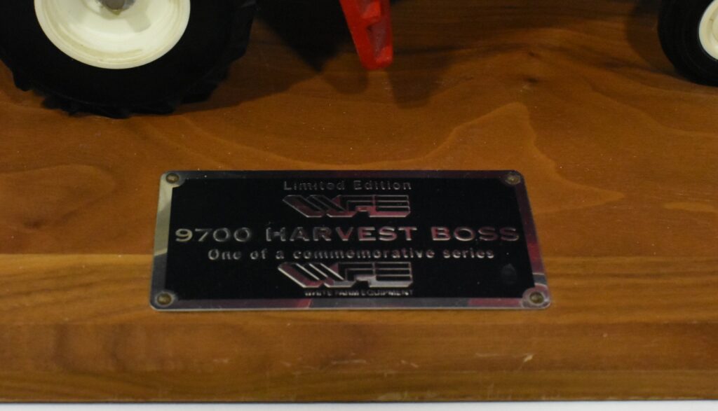 1/24 White 9700 Combine On Wood Plaque - Dalton's Farm Toys