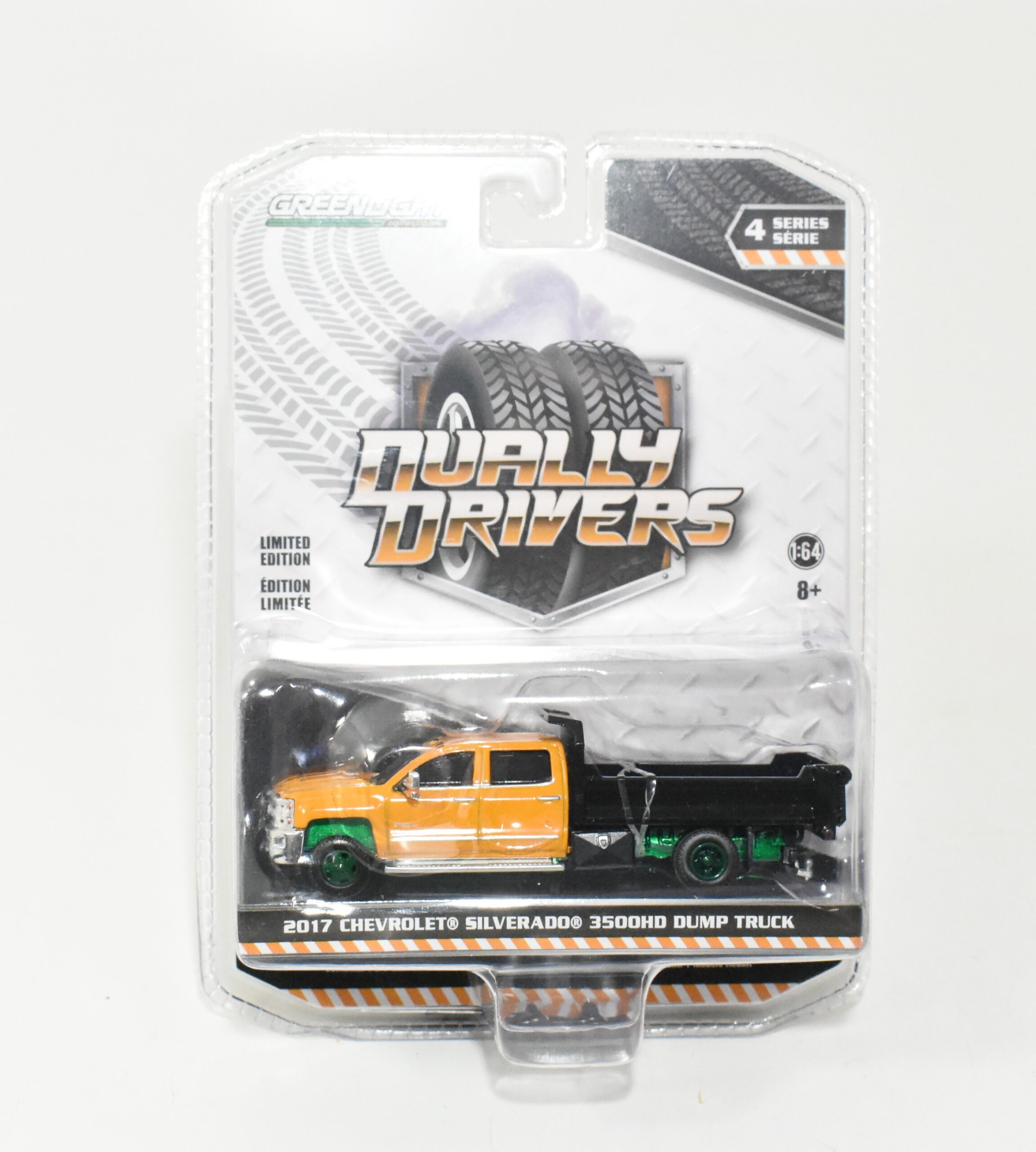 1/64 2017 Chevrolet 3500 Dually Dump Truck Pickup Truck Orange With ...