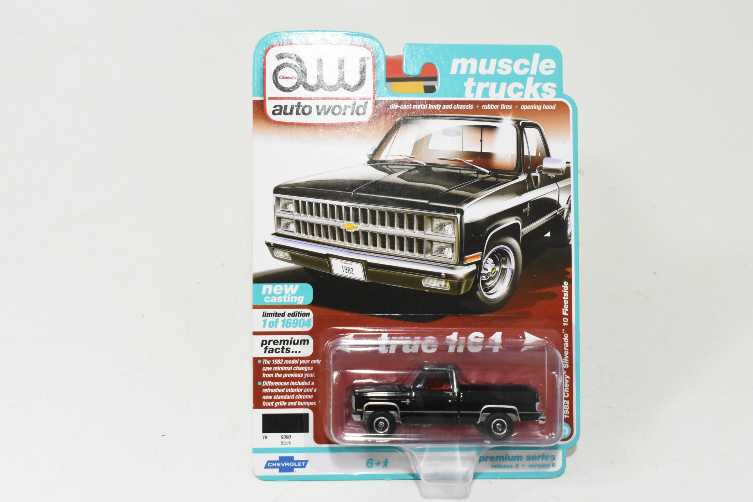 1/64 1982 Chevy Silverado Fleetside 10 Pickup Truck Black - Dalton's ...