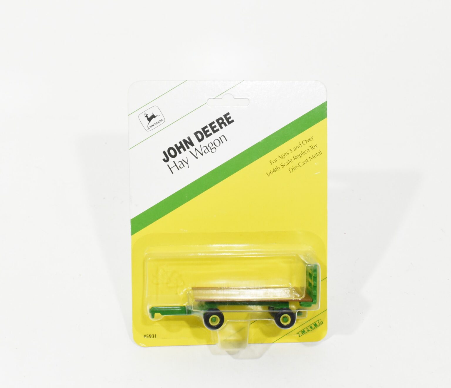 1/64 John Deere Flatbed Hayrack Hay Wagon - Dalton's Farm Toys