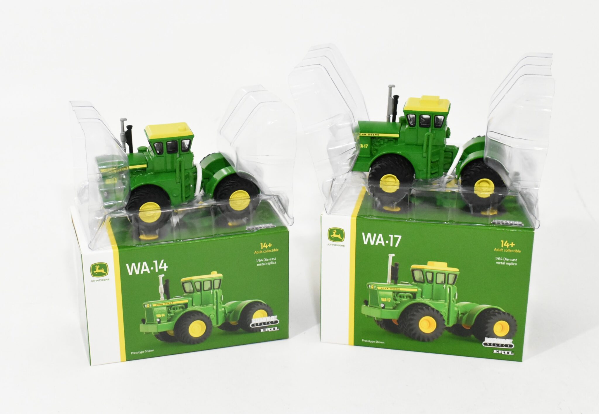 1/64 John Deere Wagner Set of WA-14 & WA-17 4WD Tractors, Prestige ...