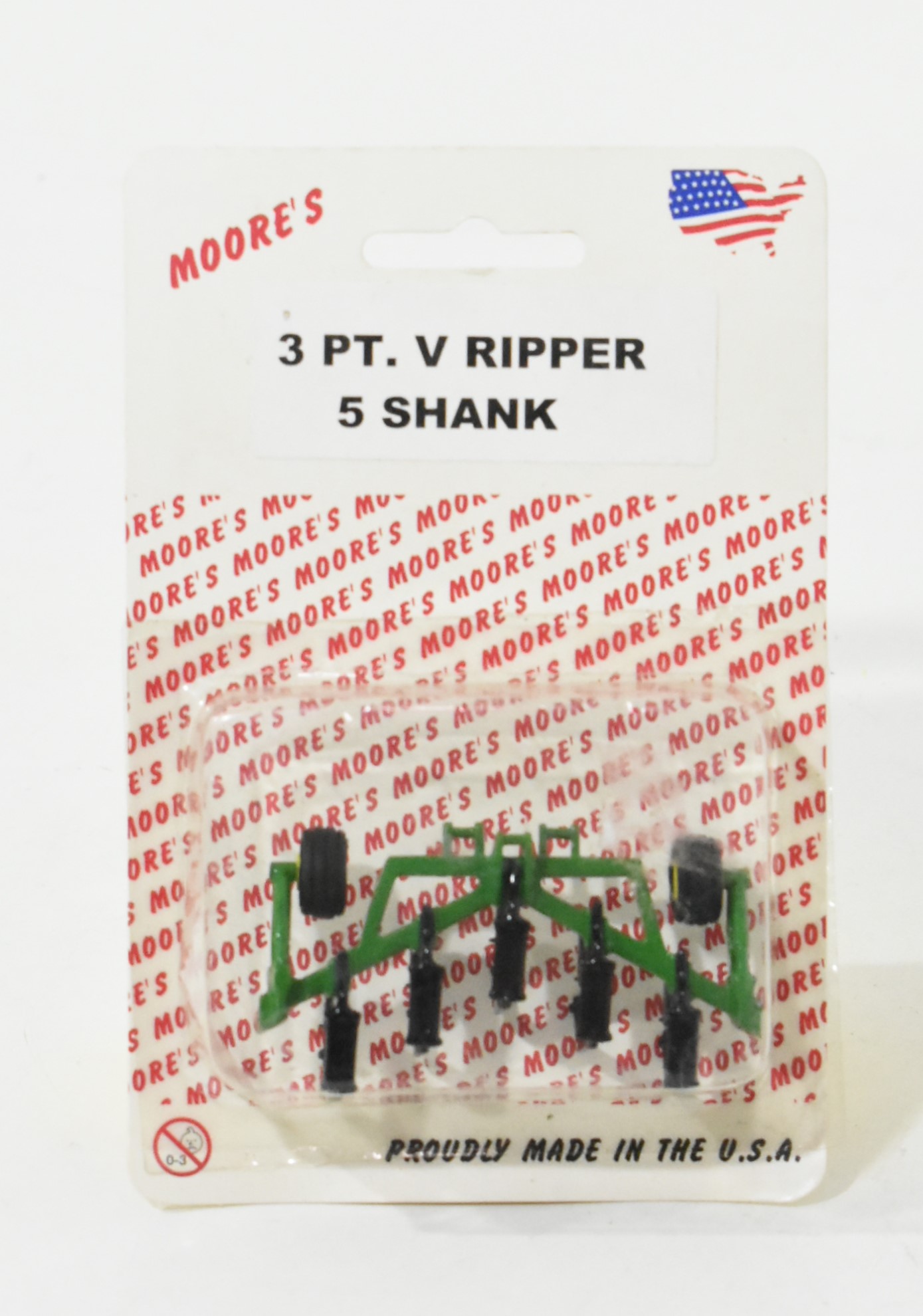 1/64 3 Point 5 Shank V Ripper, Green - Dalton's Farm Toys