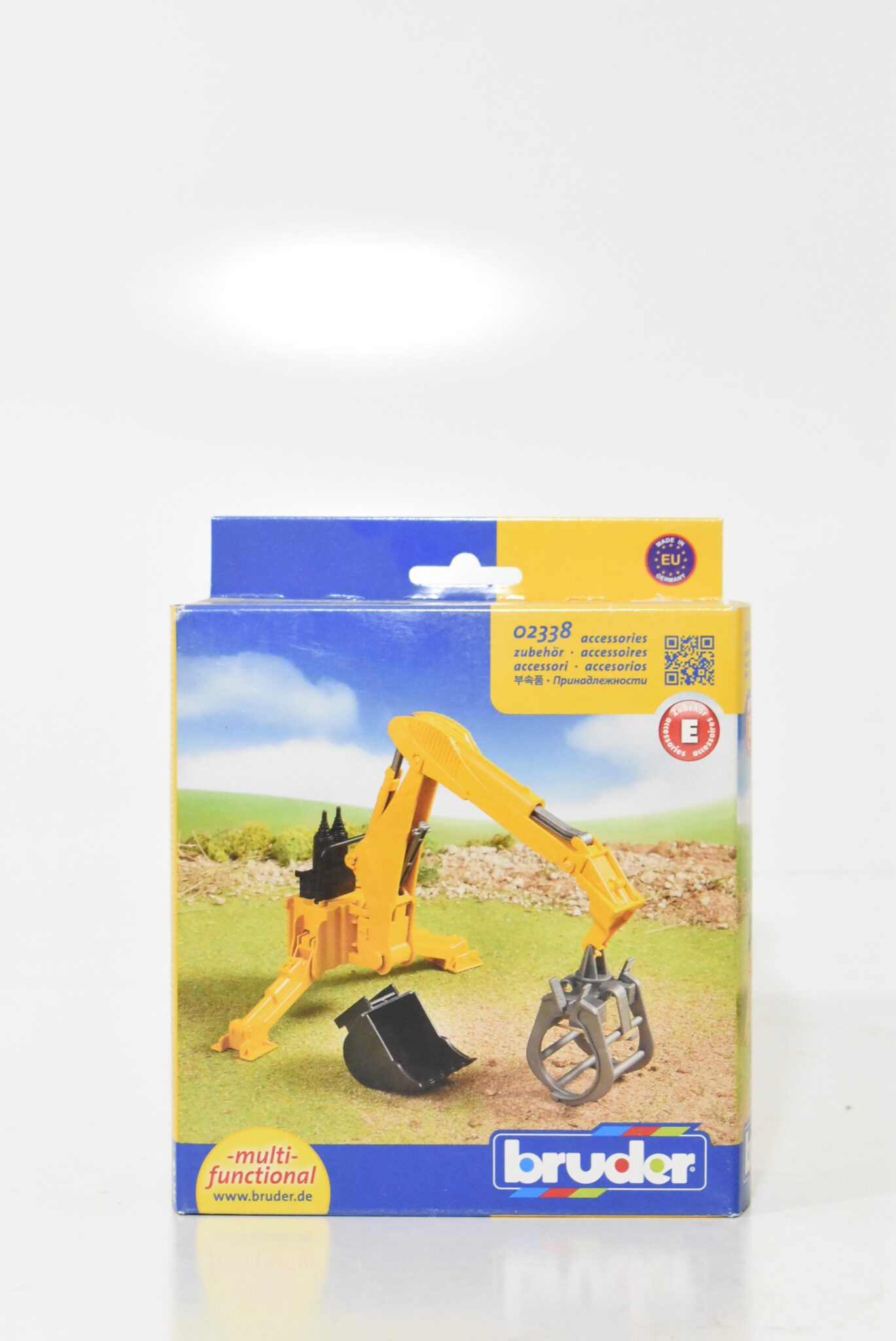 1/16 Bruder 3 Point Grapple With Backhoe Attachment - Dalton's Farm Toys